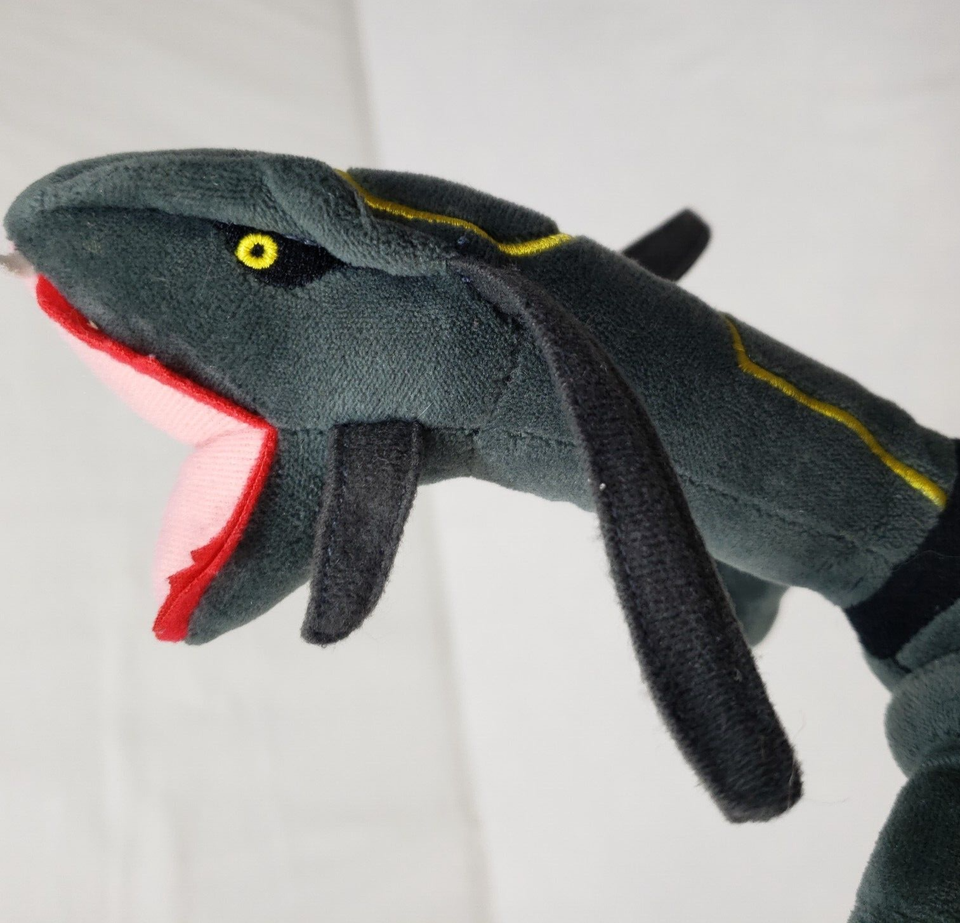 Pokemon Shiny Rayquaza Plush 32" Long Poseable Black Stuffed Animal ...