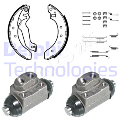 DELPHI Brake Shoe Set For FORD Escort IV Convertible Turnier Orion II ...