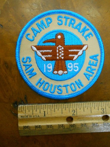 BOY SCOUTS SAM HOUSTON AREA COUNCIL CAMP STRAKE PATCH FROM 1995, NEW ...