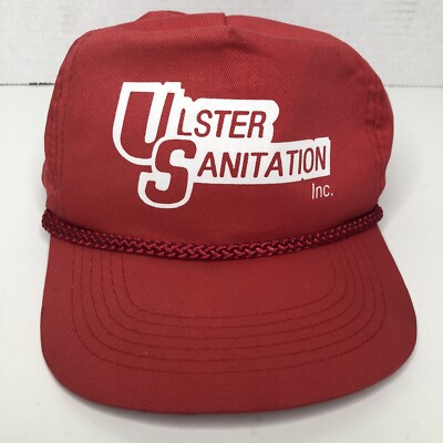 Vintage Ulster Sanitation NY Red Hat Cap SnapBack Ulster County | eBay