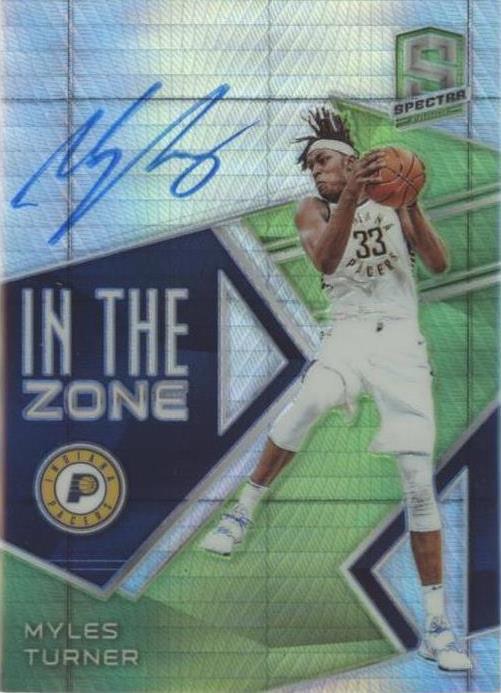2018-19 Panini Spectra - In the Zone Autographs Myles Turner #IZ-MTN ...