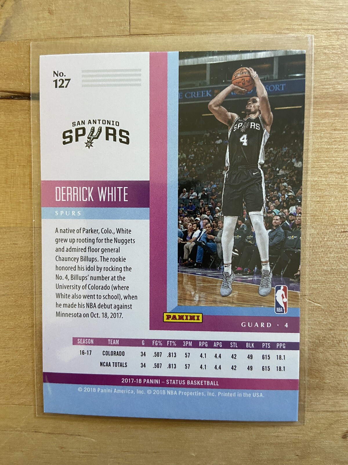 2017 Panini Status Derrick White Rookie Card RC Spurs #127 | eBay
