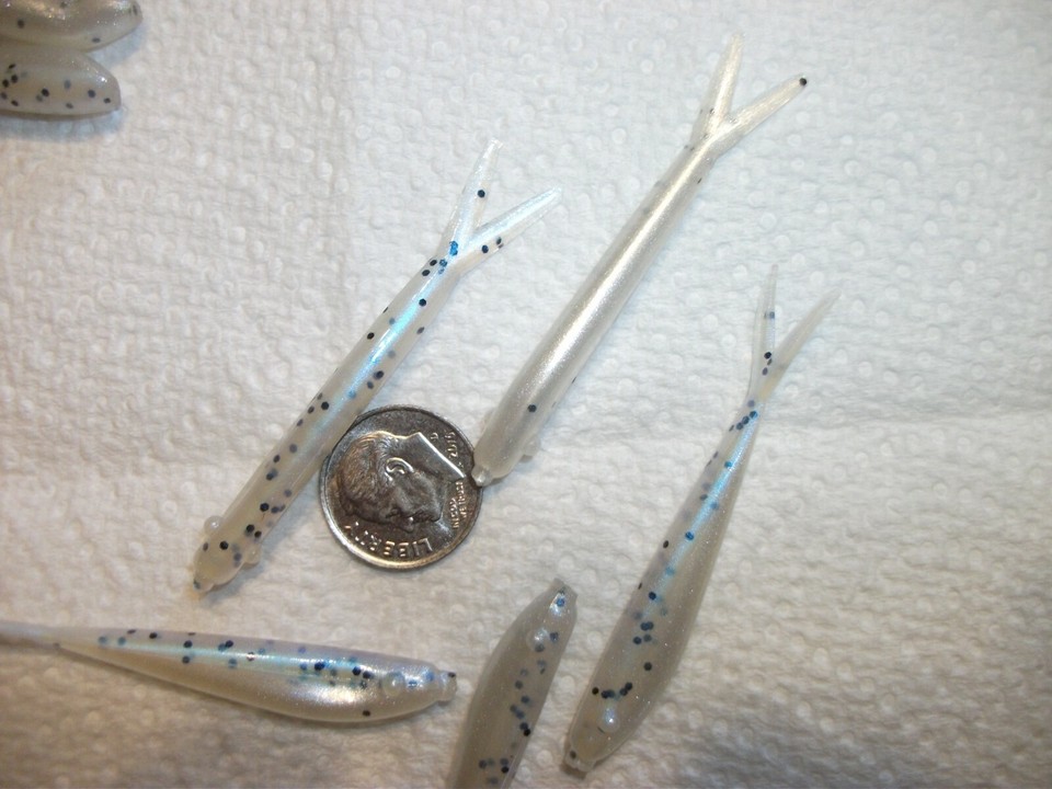 100-2 1/4"CRAPPIE-BASS-SHAD MINNOW-JIGS-GRUBS-scent-drop shot-split ...