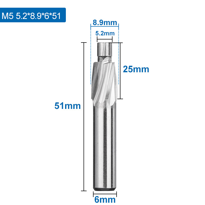 Pilot Slotting Tool Counterbore End Mill M3-M16 HSS Cutter Slot Drill ...