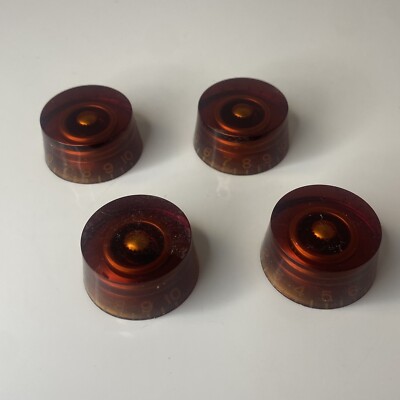 Gibson Style Guitar Amber Speed Knobs Volume and Tone Control Lot of 4 ...