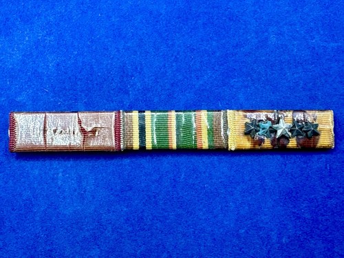 WWII WW2 US Three Ribbon Bars (Navy Good Conduct, EAME, Asiatic) TB10 ...