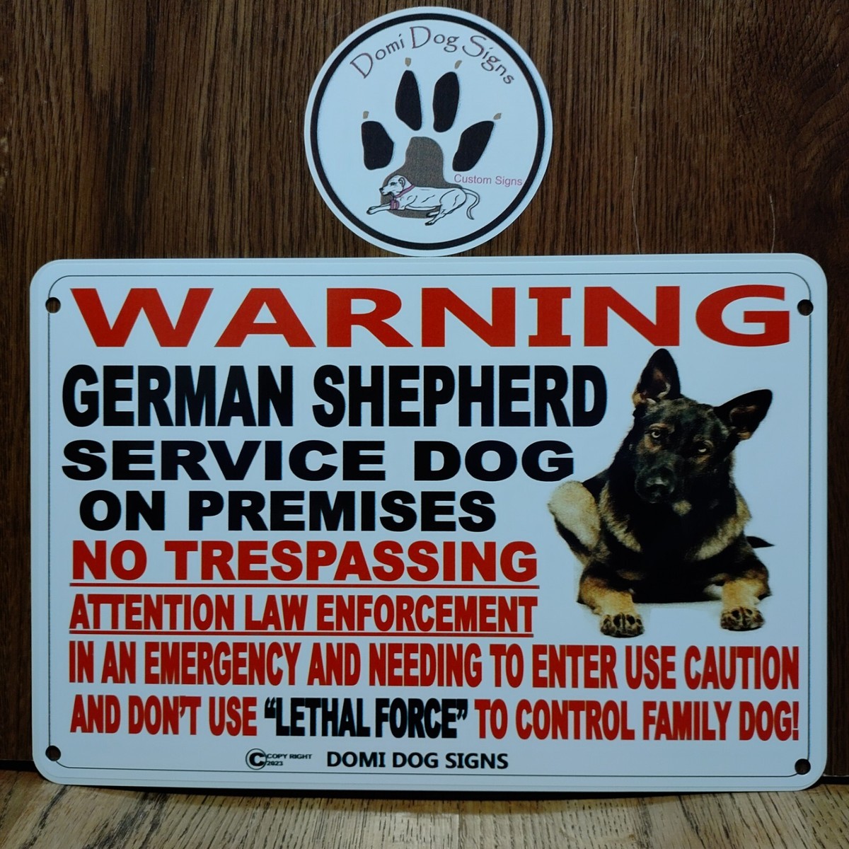 Custom Dog Warning Signs Warning Bad Dog Sign, SKU: S2 4006