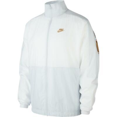 Brand New Men's NIKE White Woven Track Top Jacket Full Zip Brand New Men's NIKE White Woven Track Top Jacket Full Zip