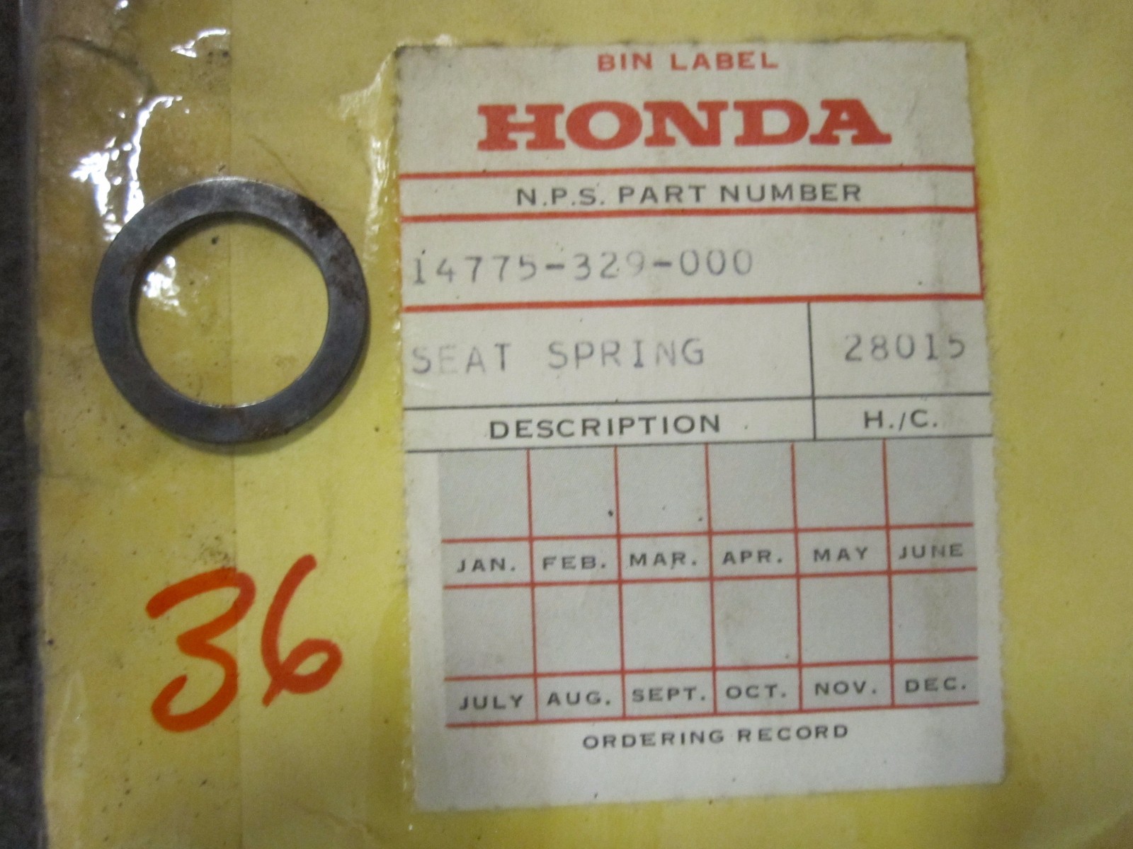 NOS Honda Valve Spring Seat 72-75 XL250 74-78 XL350 TL250 14775-329-000 ...