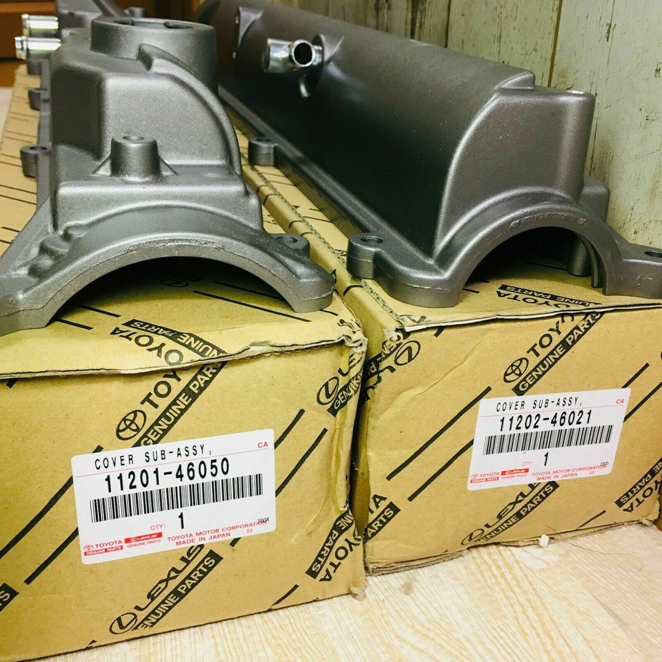 Genuine Toyota Valve Covers VVTI Supra 97-02 2JZGTE 11201-46050 11202 ...