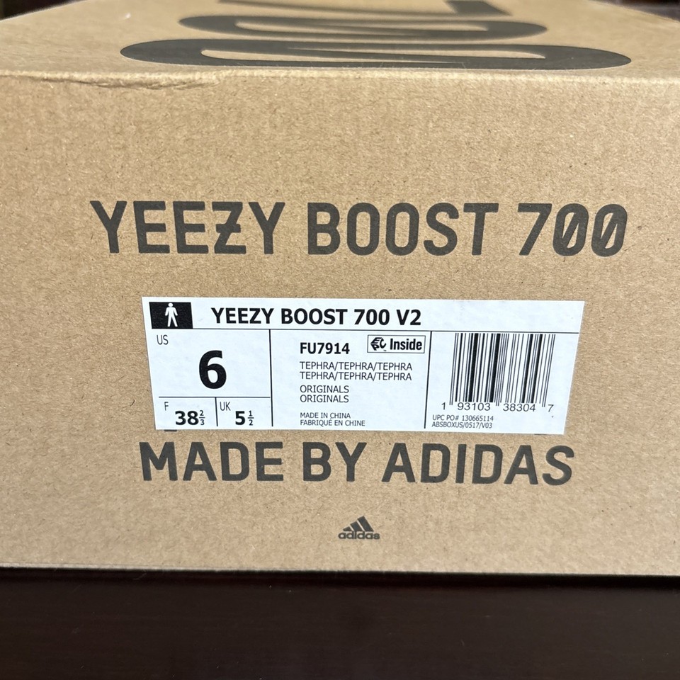 Adidas Yeezy Boost 700 V2 Tephra Grey Men’s Size 6 - FU7914 ...