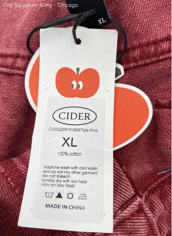 Cider Jeans Womens Pink Cotton Medium Wash Denim Wide-Leg Jeans Size X ...