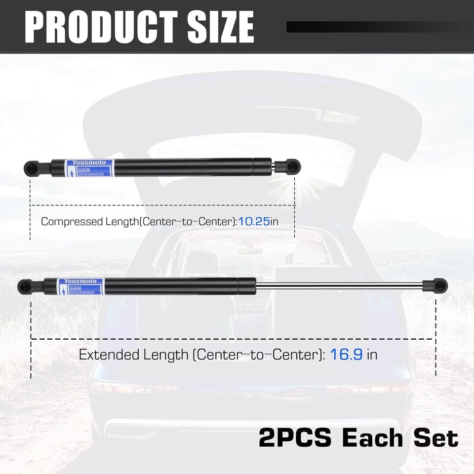 PM3236 Rear Hatch Trunk Lift Supports Struts Gas Shocks Springs Fit for ...