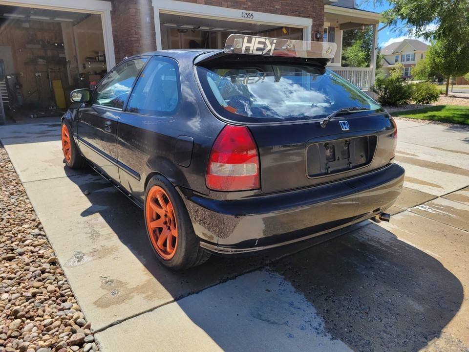 96-00 Honda Civic EK4 EK9 Hatch Oem Roof Spoiler With Clear Lexan ...