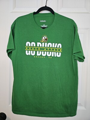 Mens Oregon Ducks Green "Quack Attack" T Shirt Size Large | eBay