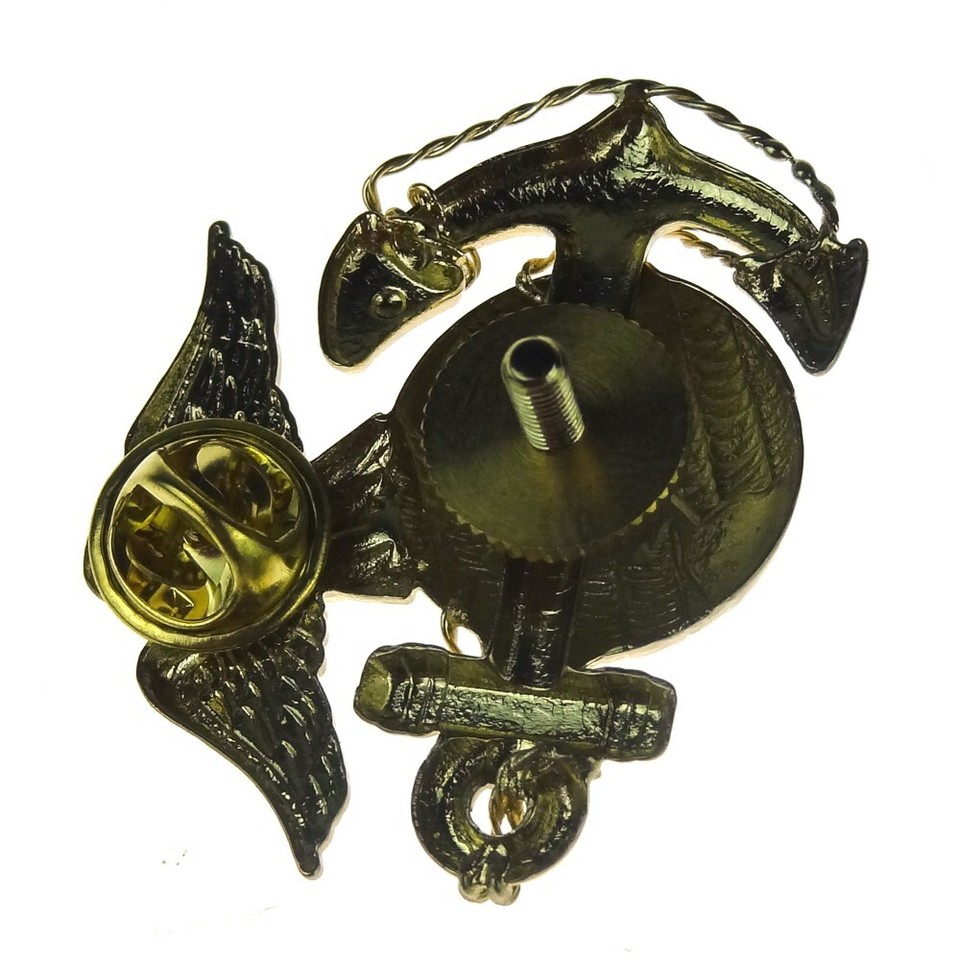 USMC US Marine Corps Officer EGA Barracks Cap Hat Badge Metal Badge ...