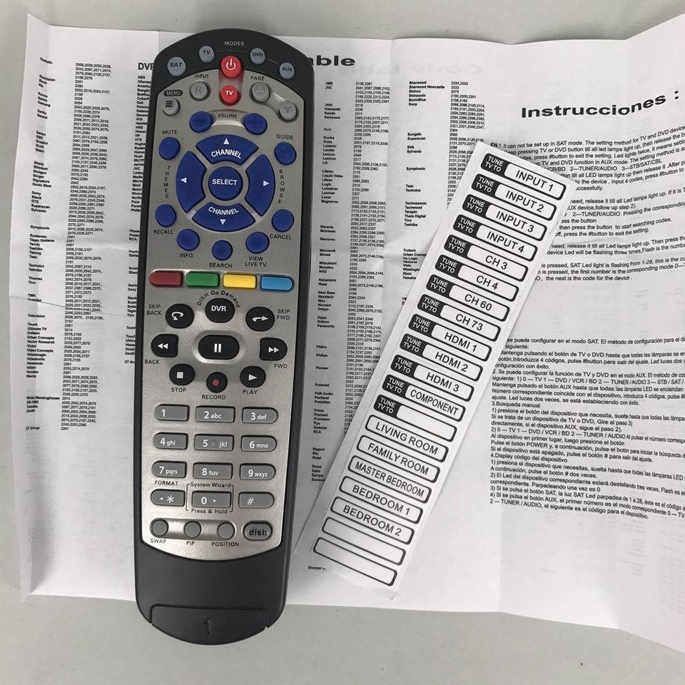 New Replacement Fit For Dish-Network DISH 20.1 IR Satellite TV Remote ...