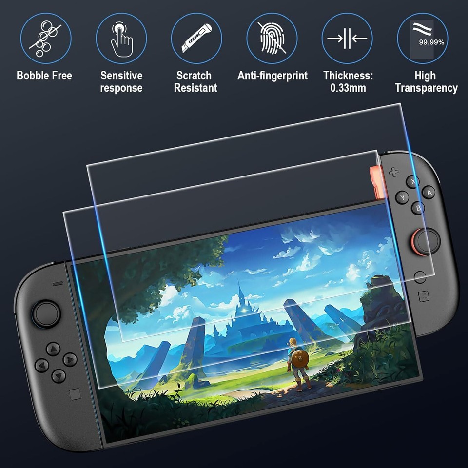 For Nintendo Switch 2 Protection Kit – Dock Cover, Screen Guard ...