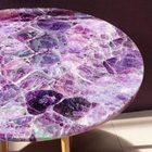 24" Amethsyst Stone Coffee Table Crystal Healing Gemstone living Room ...