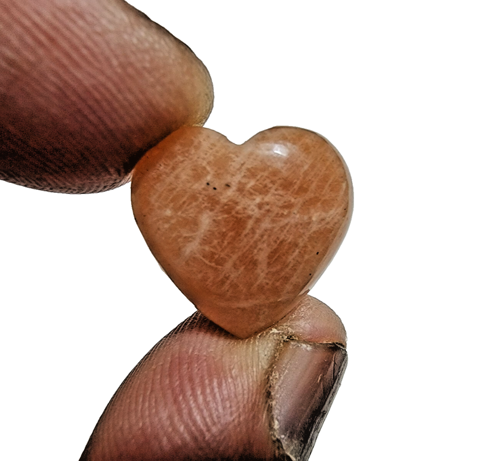 19 Crt Wonderful Peach Amazonite Gemstone Cabochon Heart Shape For ...