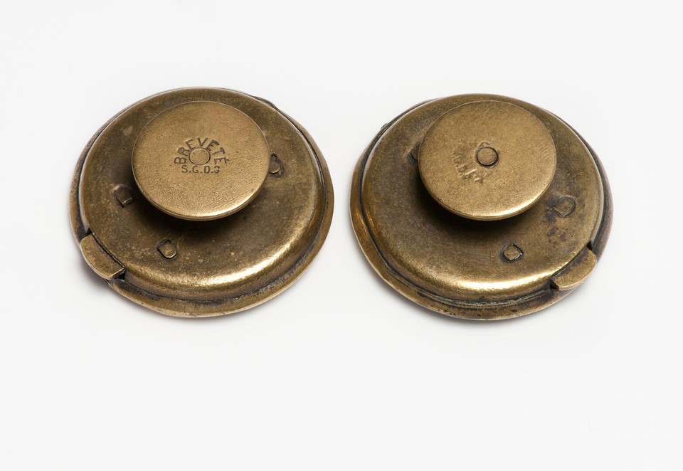 Antique French Novelty Brass Cuff Buttons | eBay