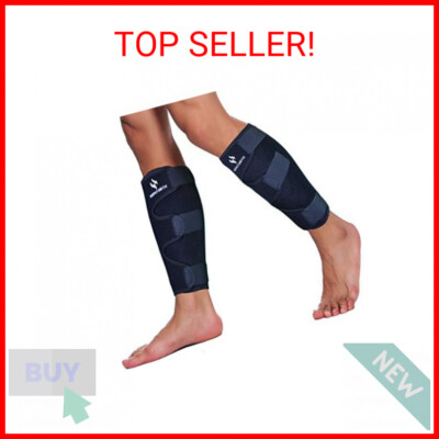 Calf Support Brace 2 Pack Adjustable Shin Splint Compression Calf Wrap ...