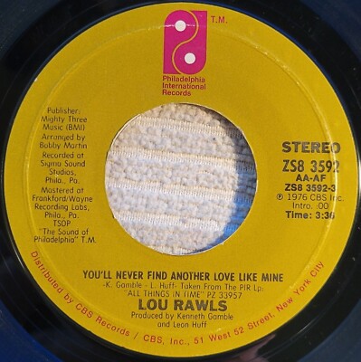 Lou Rawls "You'll Never Find Another Love Like Mine / Let's Fall In ...