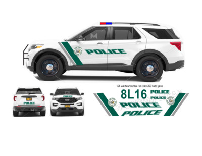 1/24 Scale NY State Park Police 2022 Ford Explorer Waterslide Decals | eBay