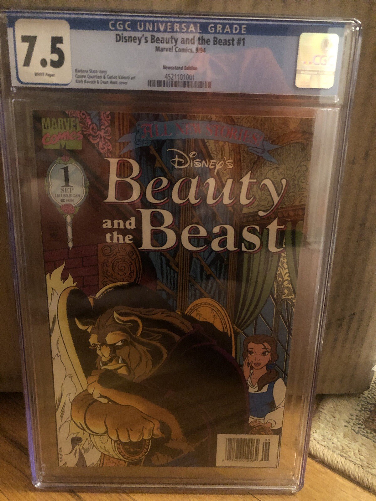 CGC 7.5 Disneys Beauty And The Beast 1 Newsstand 1994 1st Issue CGC 7.5 ...