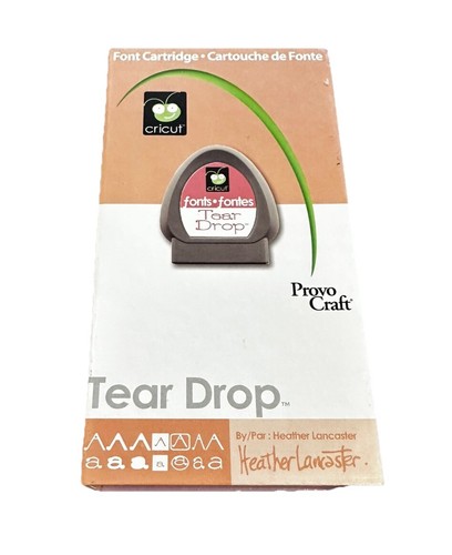 Cricut Tear Drop Alphabet Number Font Cartridge Preowned 93573320163| eBay