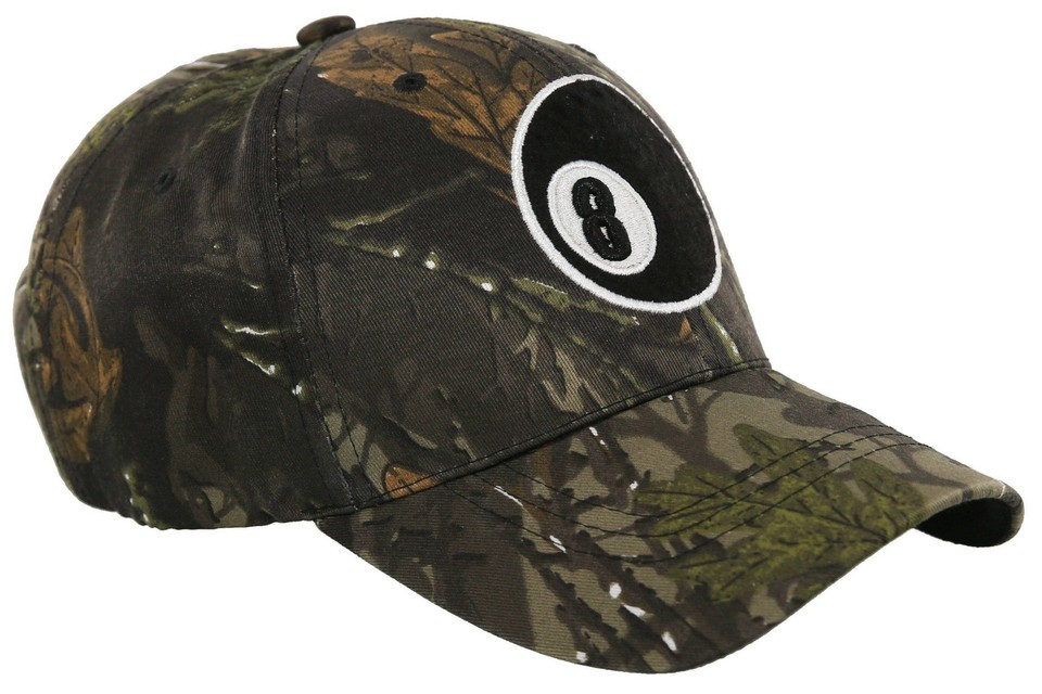 NEW! EIGHT 8 BALL CAP HAT FOREST CAMO | eBay