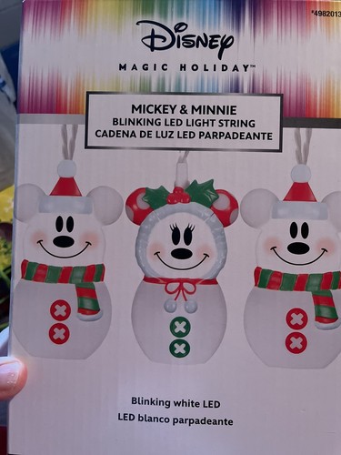 Disney Magic snowman Mickey and Minnie Blow Mold Holiday/ Xmas light ...