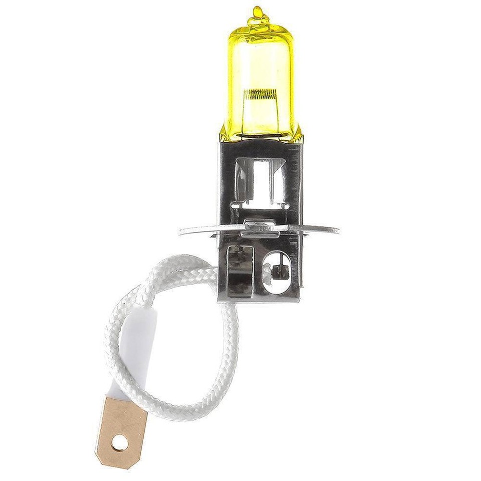 2x-H3 Halogen 3000K 55W Fog Lights Driving Light Bulbs Yellow Bulb Car ...