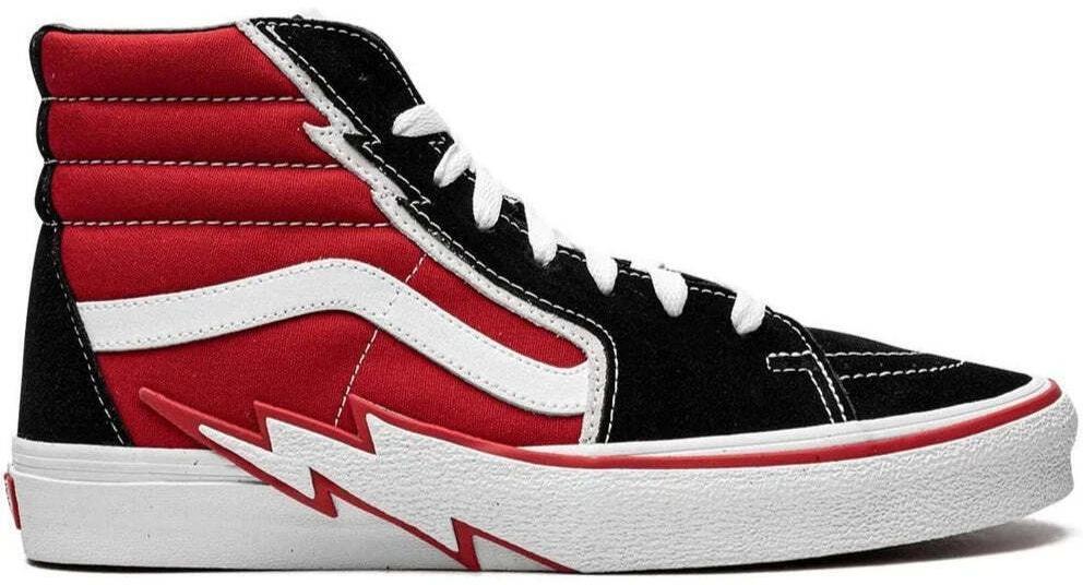 Size 10 - VANS Sk8- High Bolt - Black Red for sale online | eBay