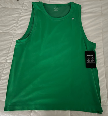 NWT Fabletics Men's TThe Training Day Green Size 2XL Sweat Wicking ...