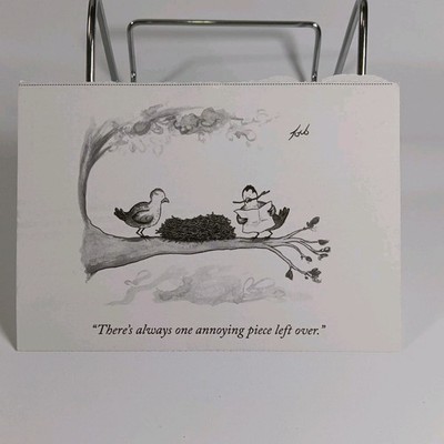 The New Yorker Magazine Cartoon Perforated Postcard Birds Nest Humor ...