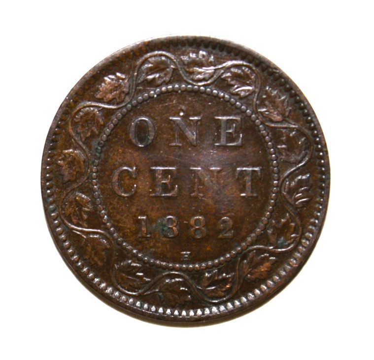 A7 - Canada 1 Large Cent 1882-H Very Fine +++ Copper Coin - Queen ...