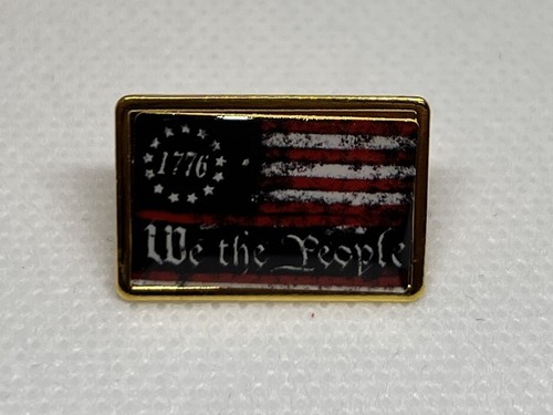 We the People Preamble U.S. Constitution Flag Enamel Bag Hat Lapel Pin ...