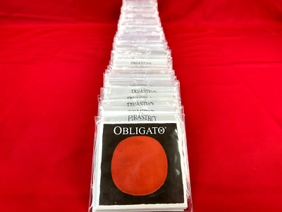 100% Authentic Obligato 4/4 Violin String Set Medium Gauge Steel E Loop ...