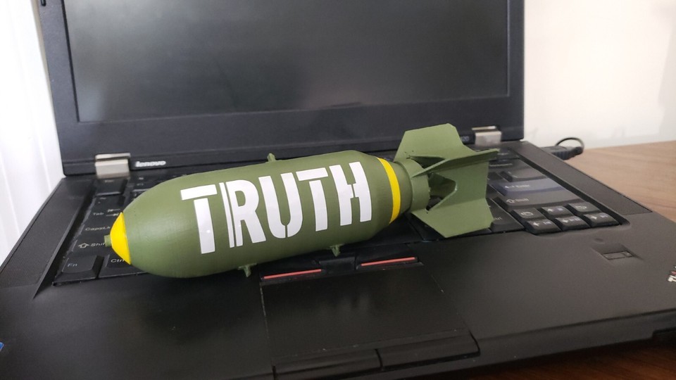 Truth Bomb Collectible Desktop Prop Gag Paperweight Ornament 1/12 Scale ...