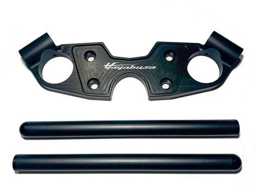 Upper Triple Tree Clamp with Handlebars Black For Suzuki Hayabusa ...