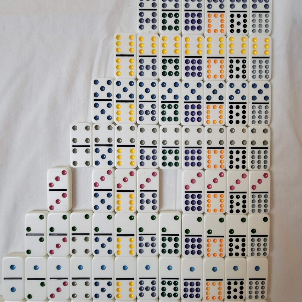 Mexican Train Double 12 Domino REPLACEMENT TILES Size 1 7/8" x 15/16" x ...