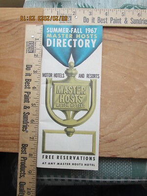 master hosts motor hotels summer fall directory 1967 | eBay