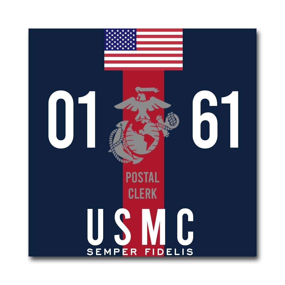 USMC 0161 Postal Clerk MOS Marine Corps US Veteran Semper Fidelis 4 ...
