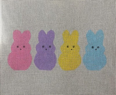 Hand Painted, Needlepoint Canvas, 13 Mesh, Easter Bunny Peeps | eBay