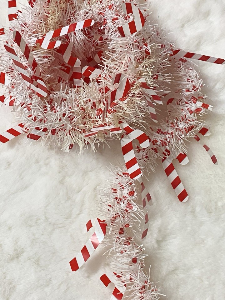 Vintage Christmas Tree 1960s Candy cane Garland 18 Foot | eBay
