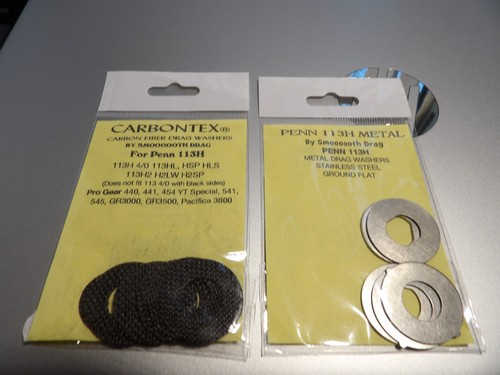 Penn 113H Carbontex + Smooth Metal Washers Drag Progear 440 441 454 541 ...