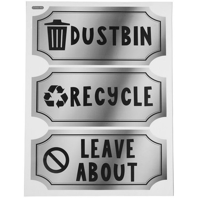 Trash Can Labels Recycling Bins Stickers Signs Garbage Classification ...
