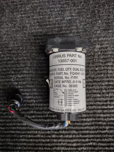 Cirrus SR22 Fuel Quantity Indicator Part# 13557-001 | eBay
