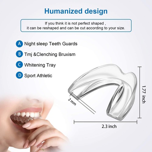 Custom Fit Kids Mouth Guard 4 Count Sleep Aid For Teeth Grinding And ...
